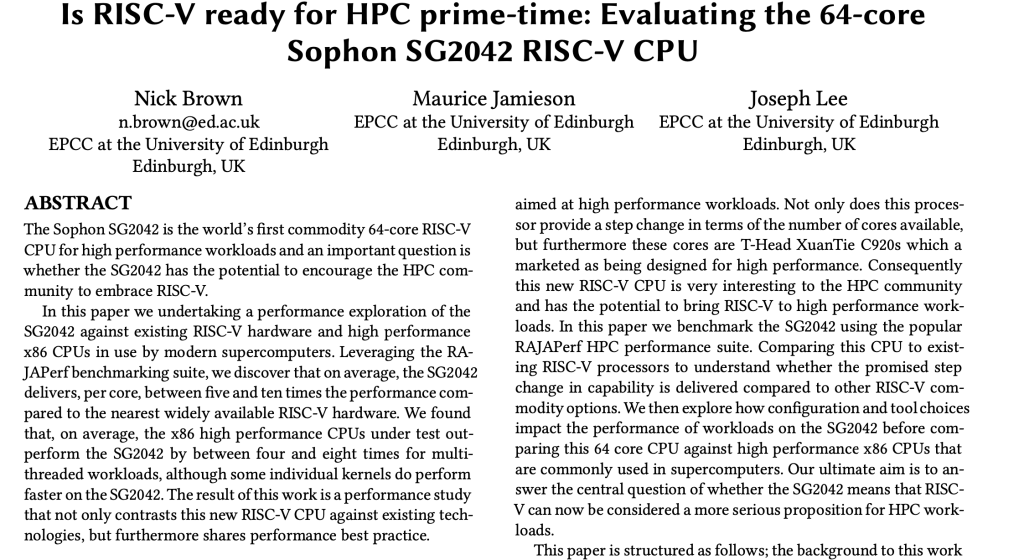 学术圈！ SOPHON SG2042 真的出圈了！ – Welcome to SOPHGO